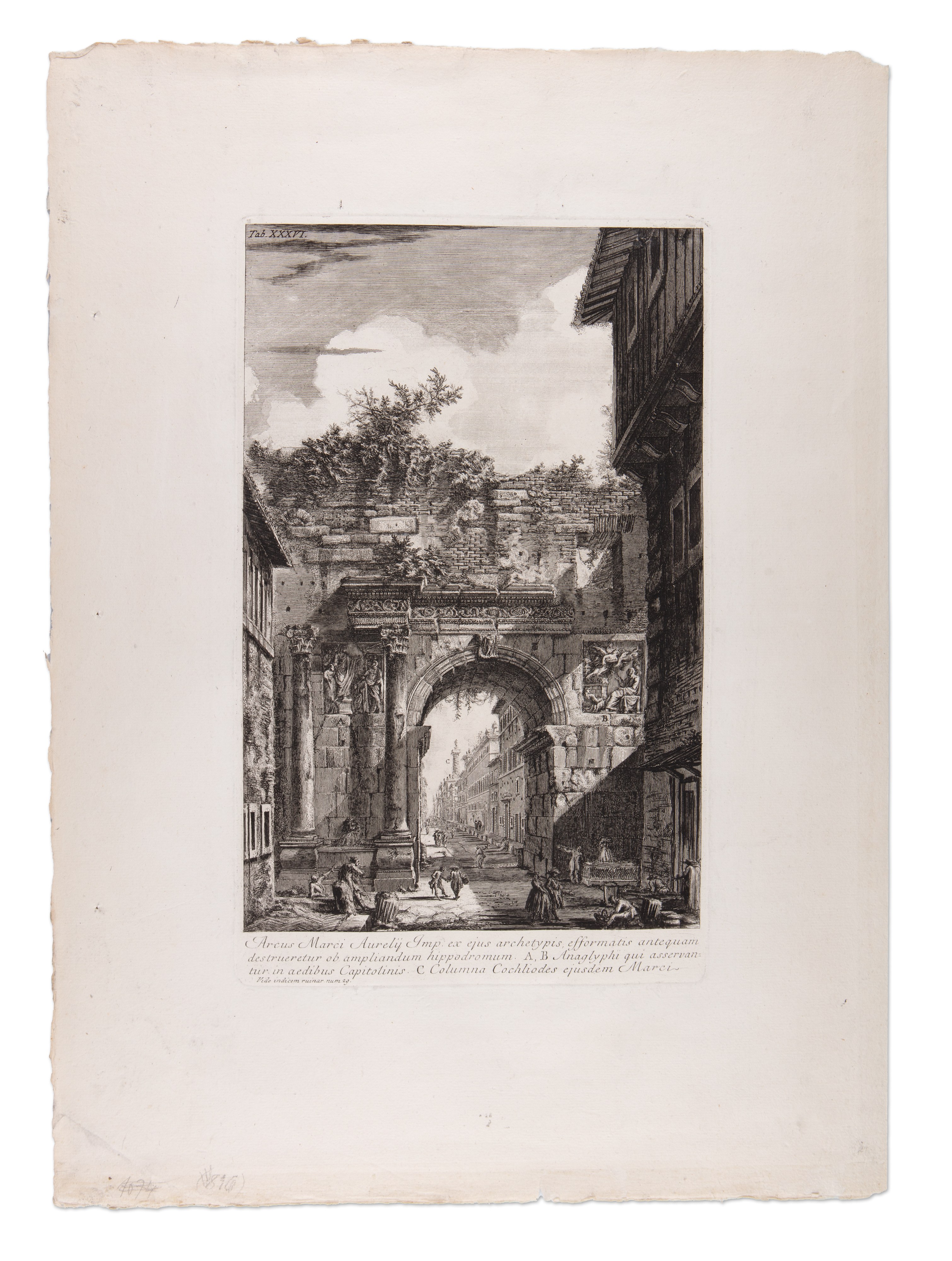 GIOVANNI BATTISTA PIRANESI (WŁOCHY 1720 - 1778) - Arcus Marci Aurelius ...