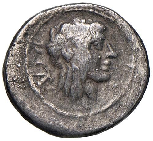 Monety rzymskie Republika - Porcia - M. Porcius Cato - Quinarius (89 p ...