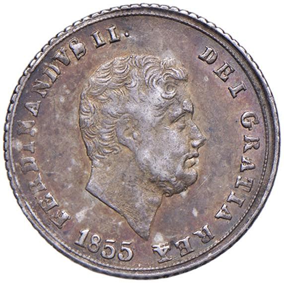 Monety włoskie - NAPOLI Ferdynand II (1830-1859) Pug 1855 - Ma ...