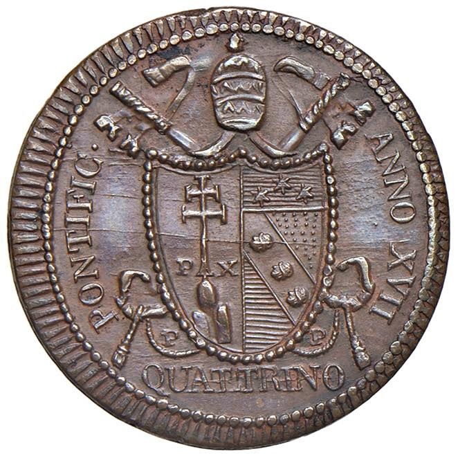 Papal coins - Pio VII (1800-1823) Quattrino 1816 A. XVII - Nomis ...