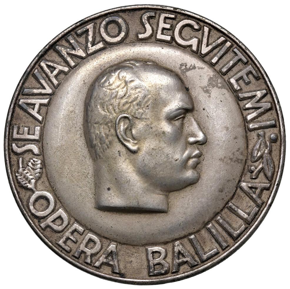 Faszystowskie medale - FASCISTE. Medal na szpilce bez daty Opera Balil ...