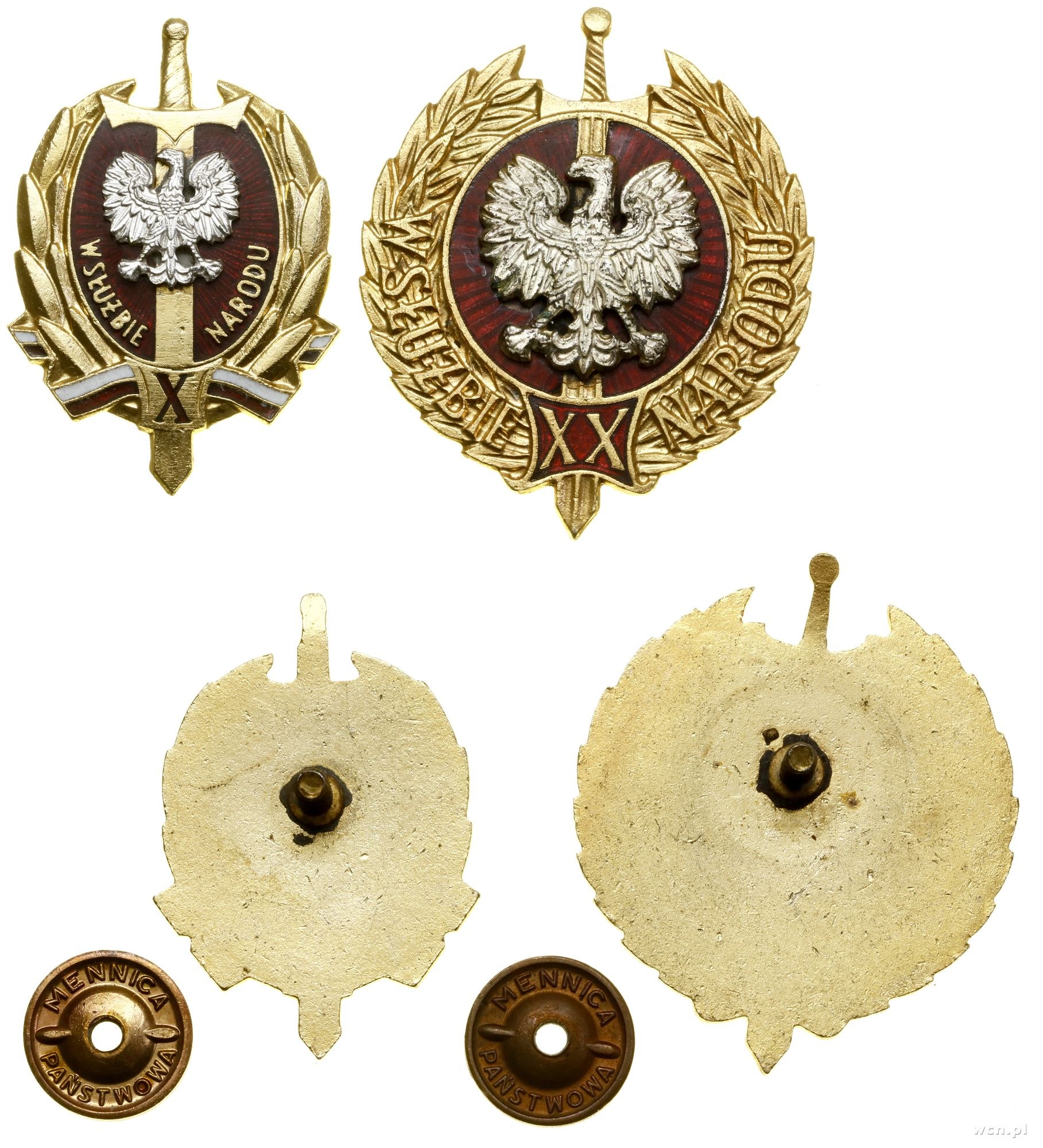 Poland, Badges "X Years in the Service of the Nation" and "XX Years in ...