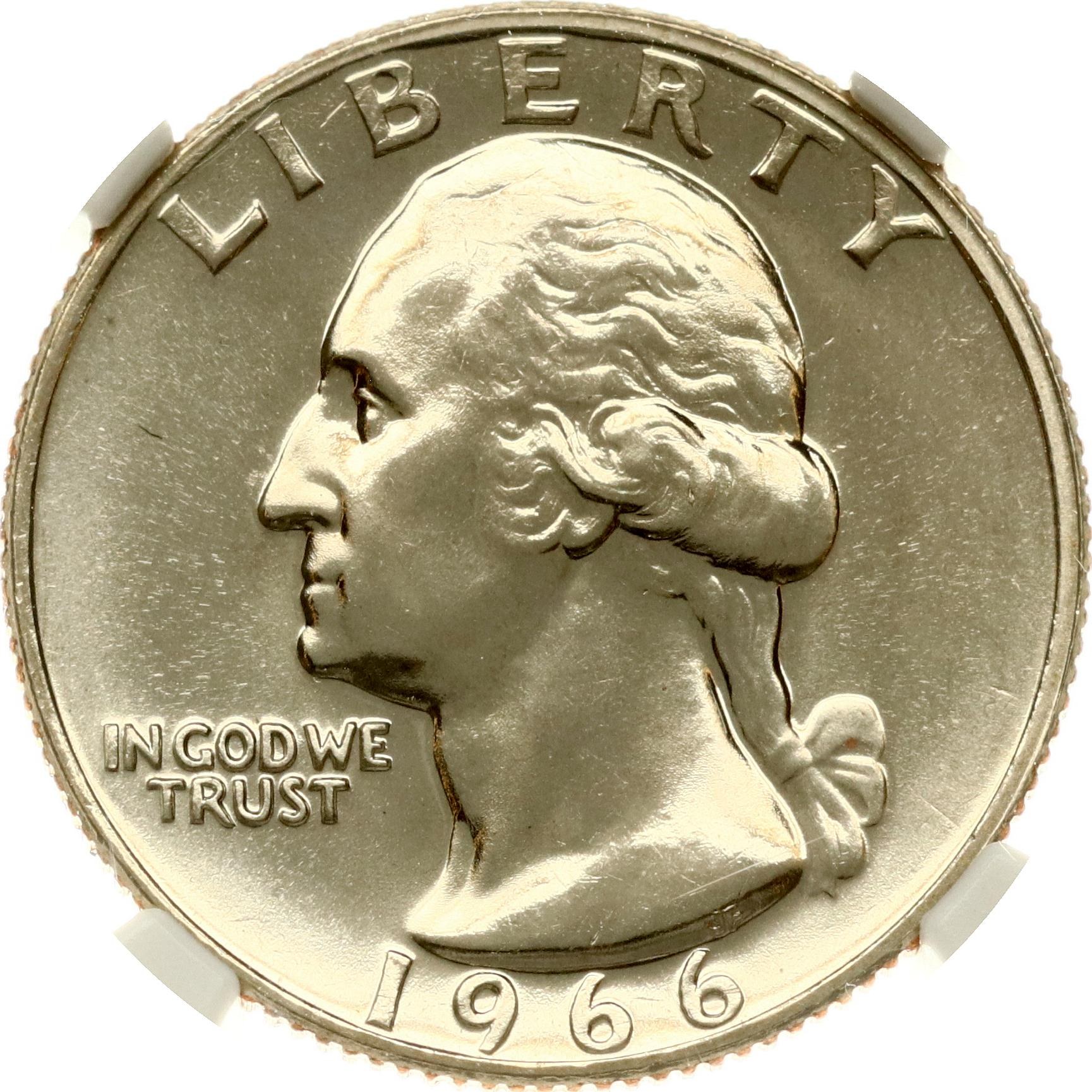 USA 1/4 dolara 1966 "Washington Quarter" NGC MS 67 - Aukcja internetowa ...