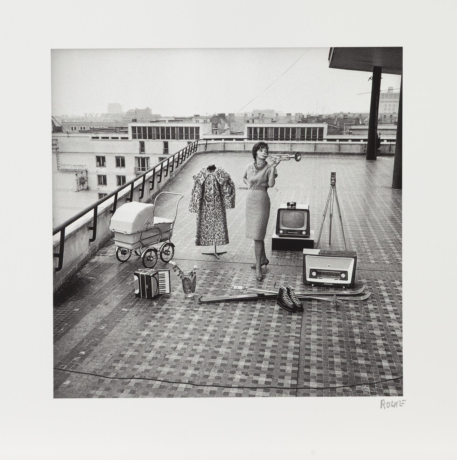 Tadeusz Rolke (1929 Warszawa - 2025 Warszawa), "Na dachu Domu ...