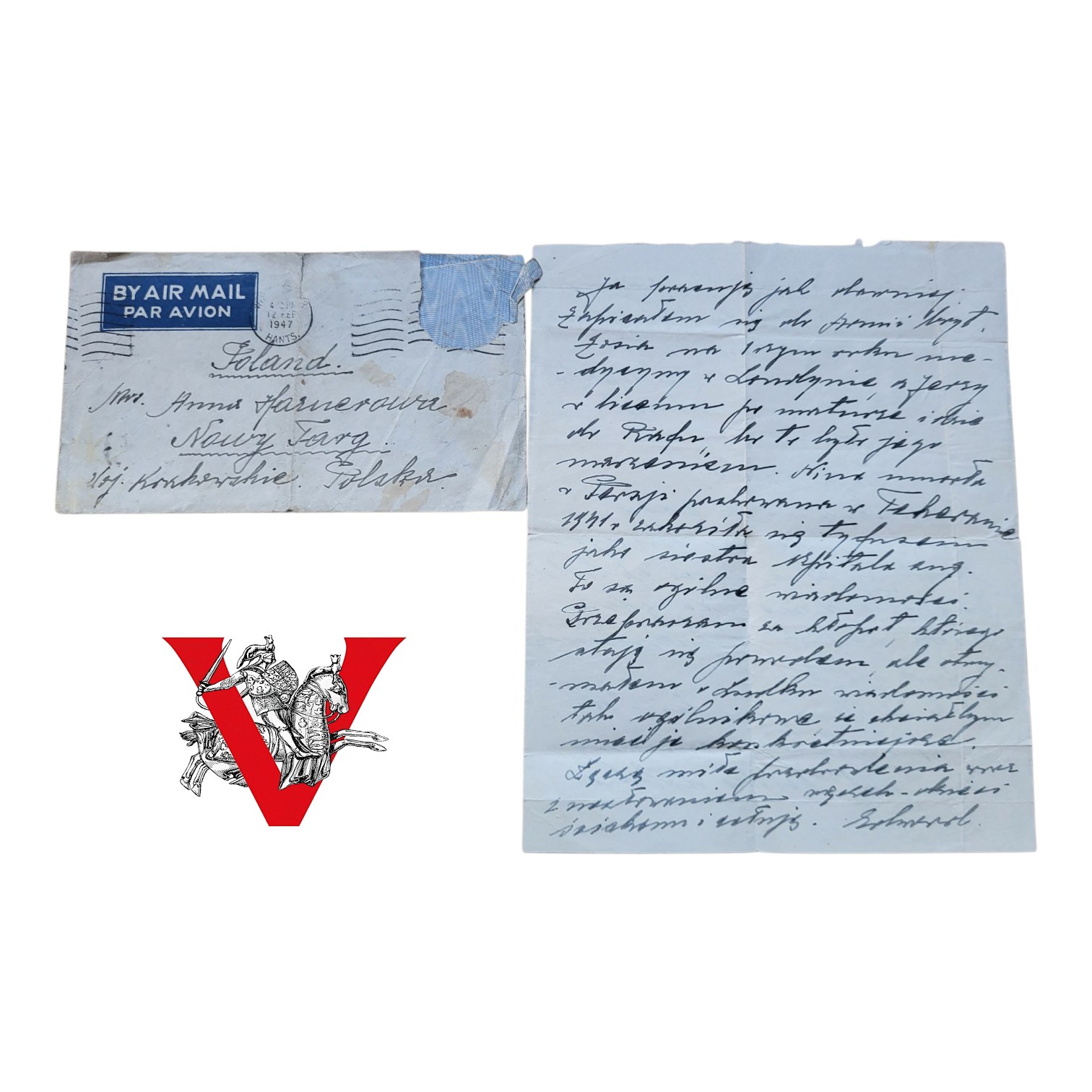 Korpus Ochrony Pogranicza-List do Polski 1947, Kapitan Edward Harner ...