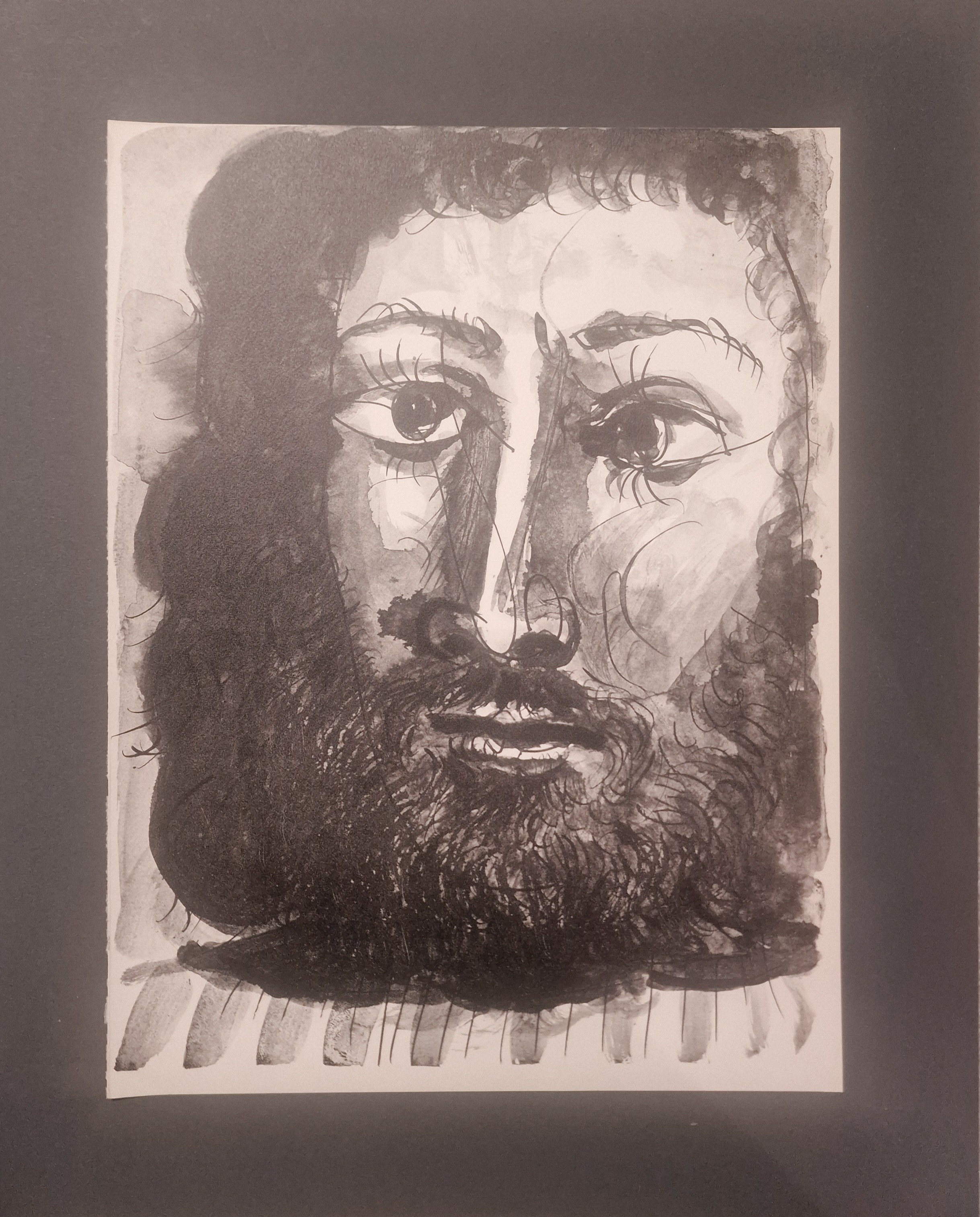 Pablo Picasso (1881-1973), Self-portrait with beard from the series 40 ...