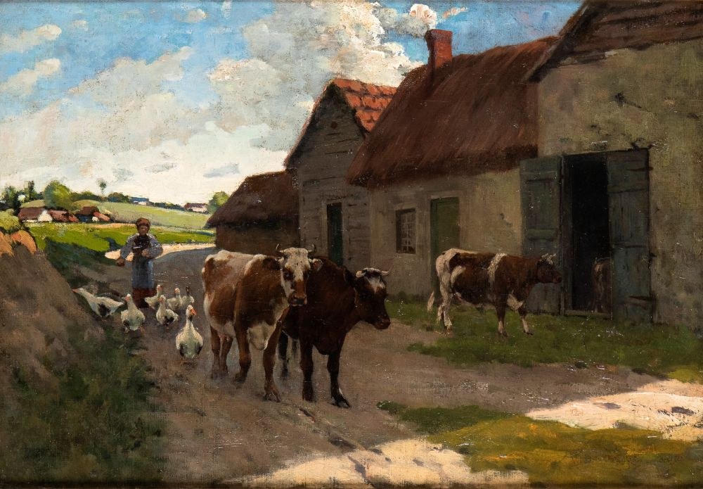 EDWIN CONNELL (Nowy Jork 1859 - Clamart 1923), Pejzaż wiejski z ...