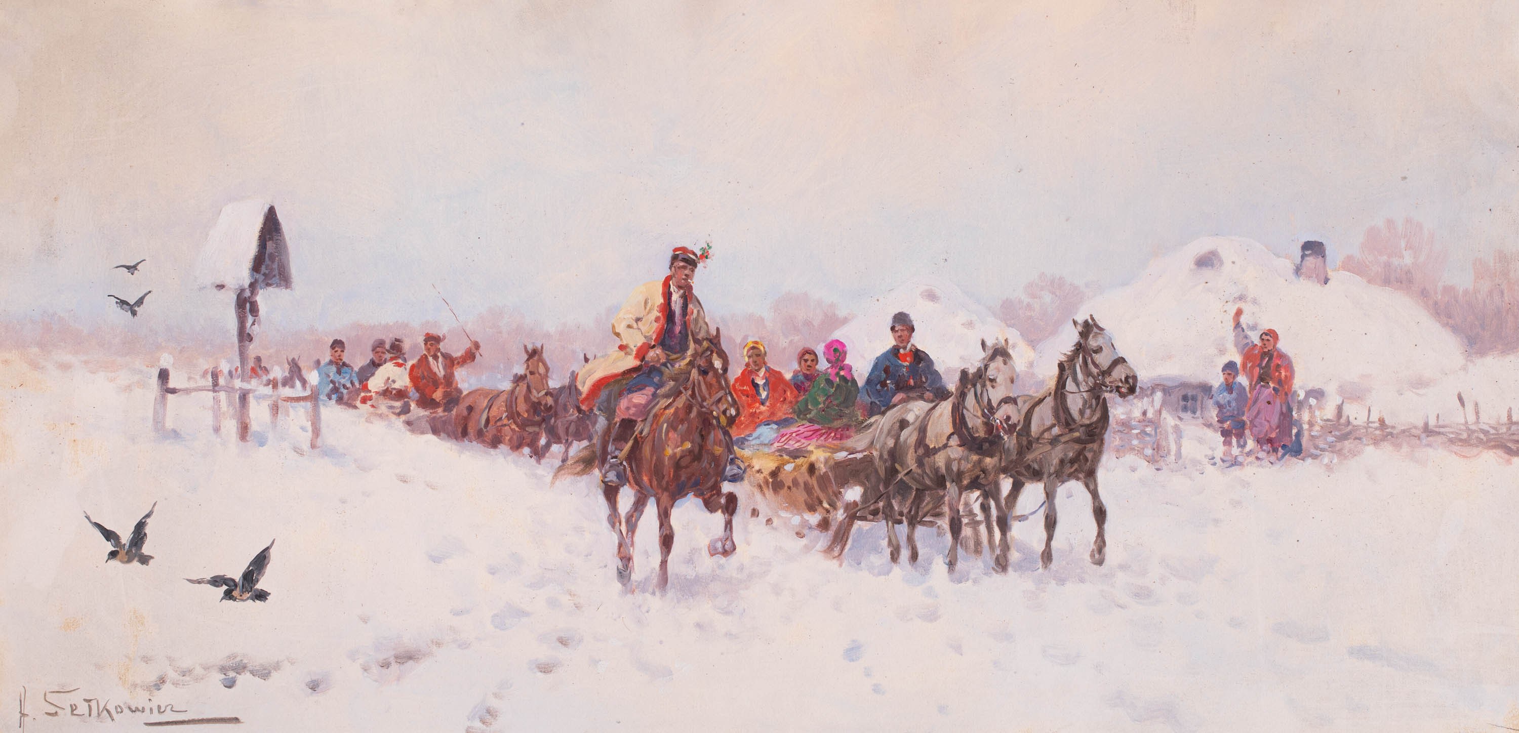 Adam Setkowicz (1875 Kraków - 1945 tamże), Wesele krakowskie - Aukcja ...