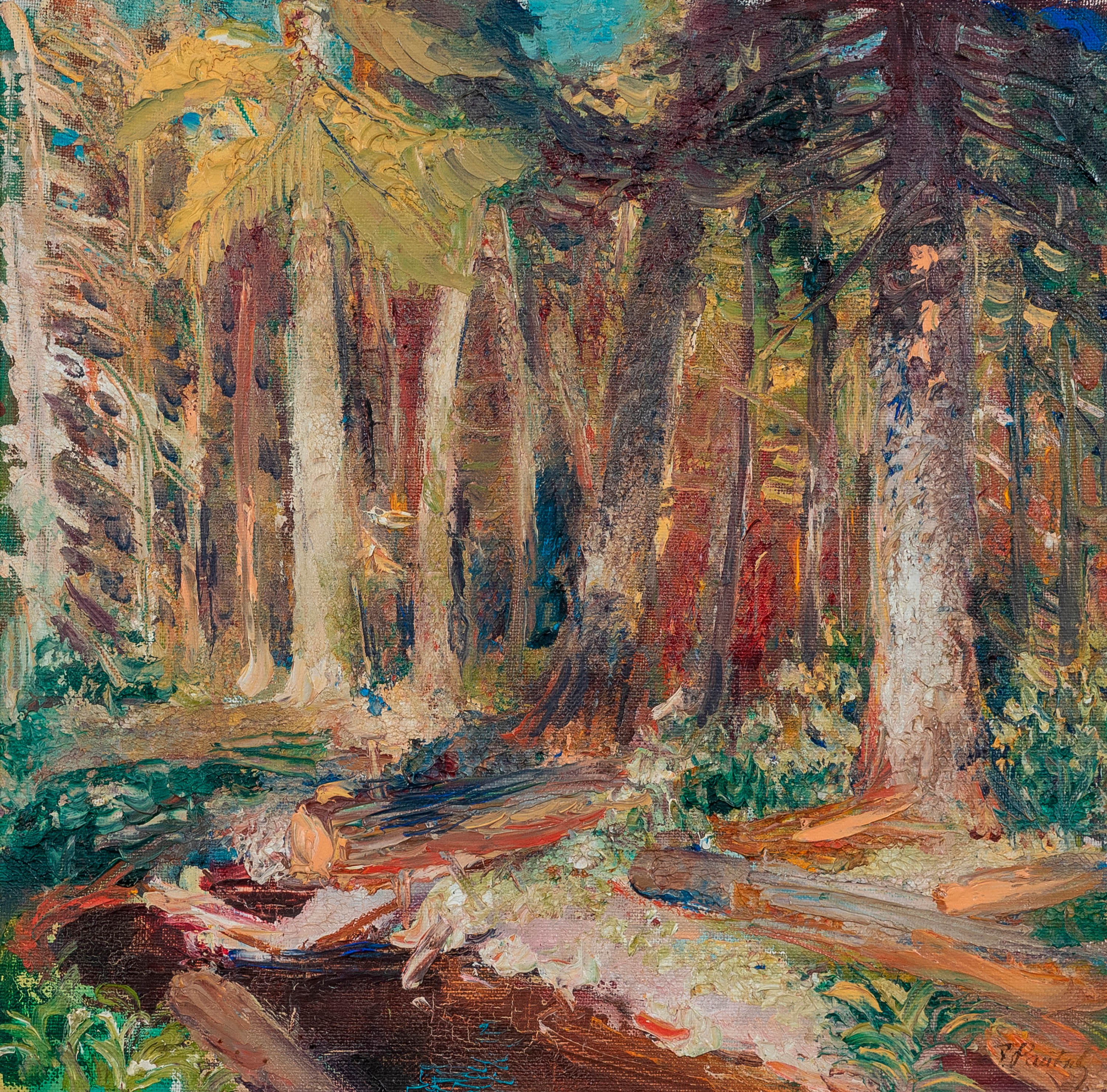 Fryderyk Pautsch (1887 Delatyn - 1950 Kraków), Widok lasu - Aukcja ...
