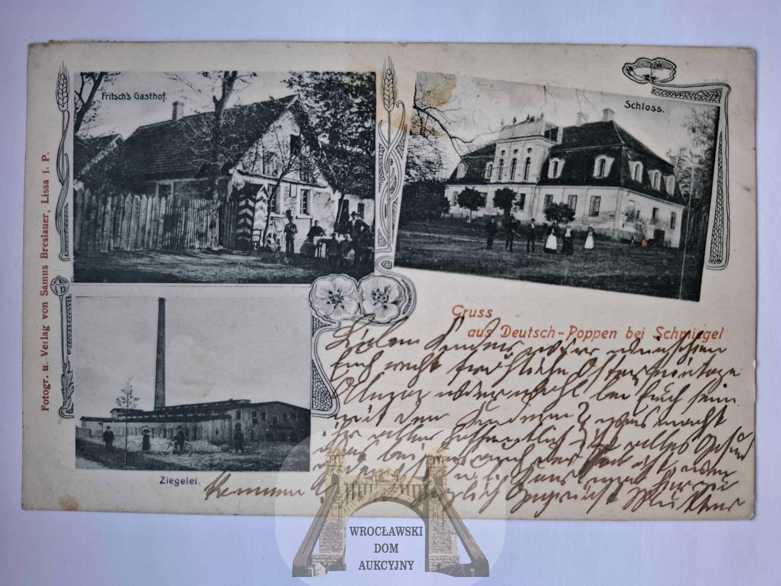 Popowo Stare k. Wolsztyn, Śmigiel, pałac, restauracja, cegielnia 1907 ...