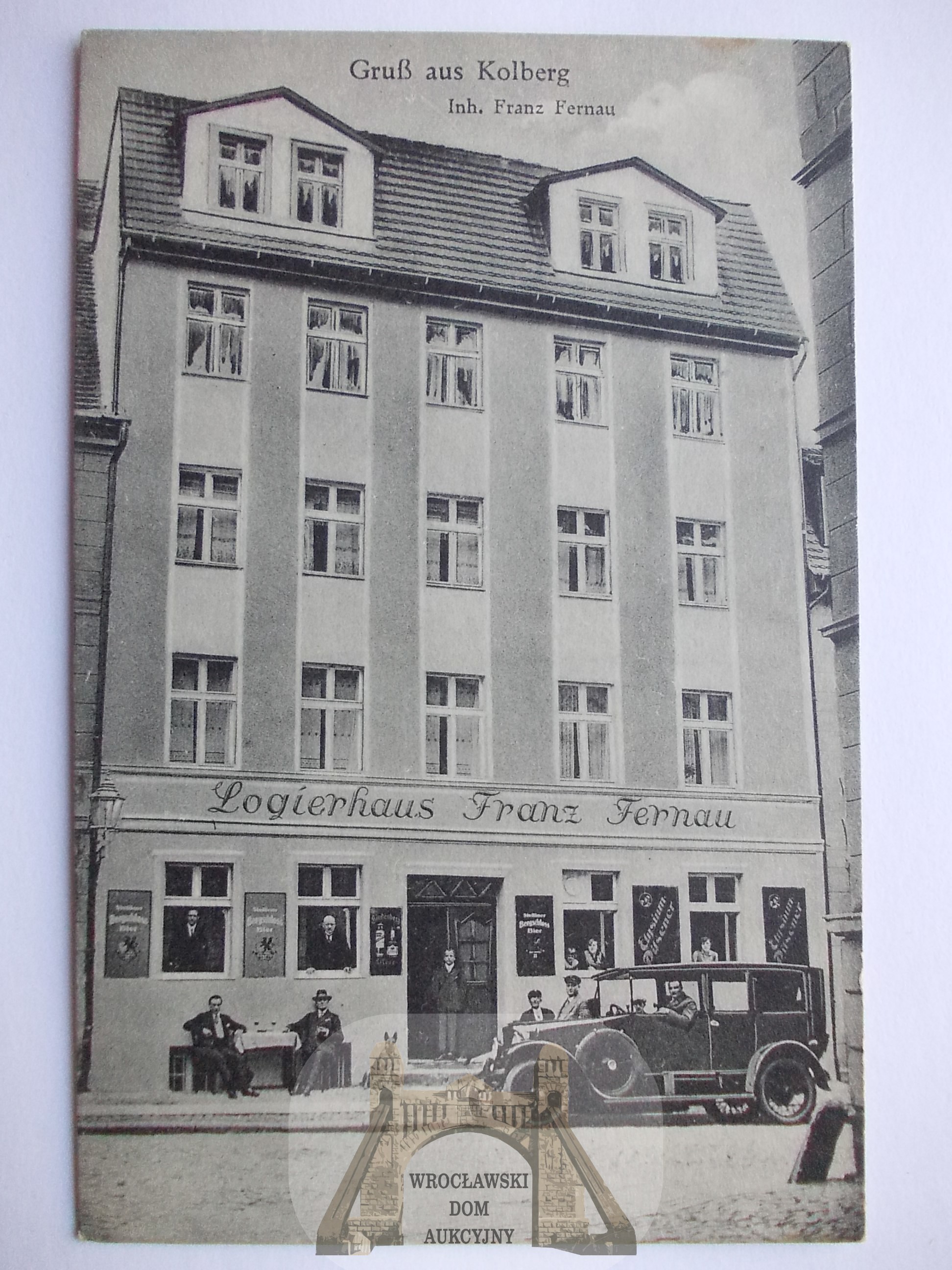 Kołobrzeg, Kolberg, hotel Franz Fernau, ok. 1920 - Aukcja internetowa ...