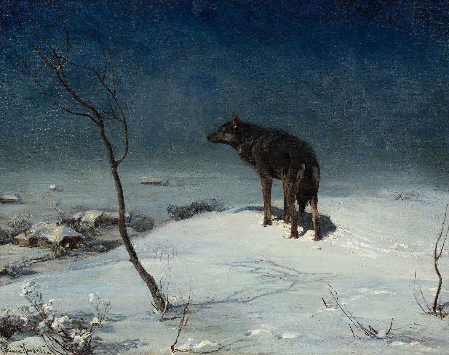 Alfred Wierusz-Kowalski (1849-1915), Samotny wilk, przed 1900 - Aukcja ...