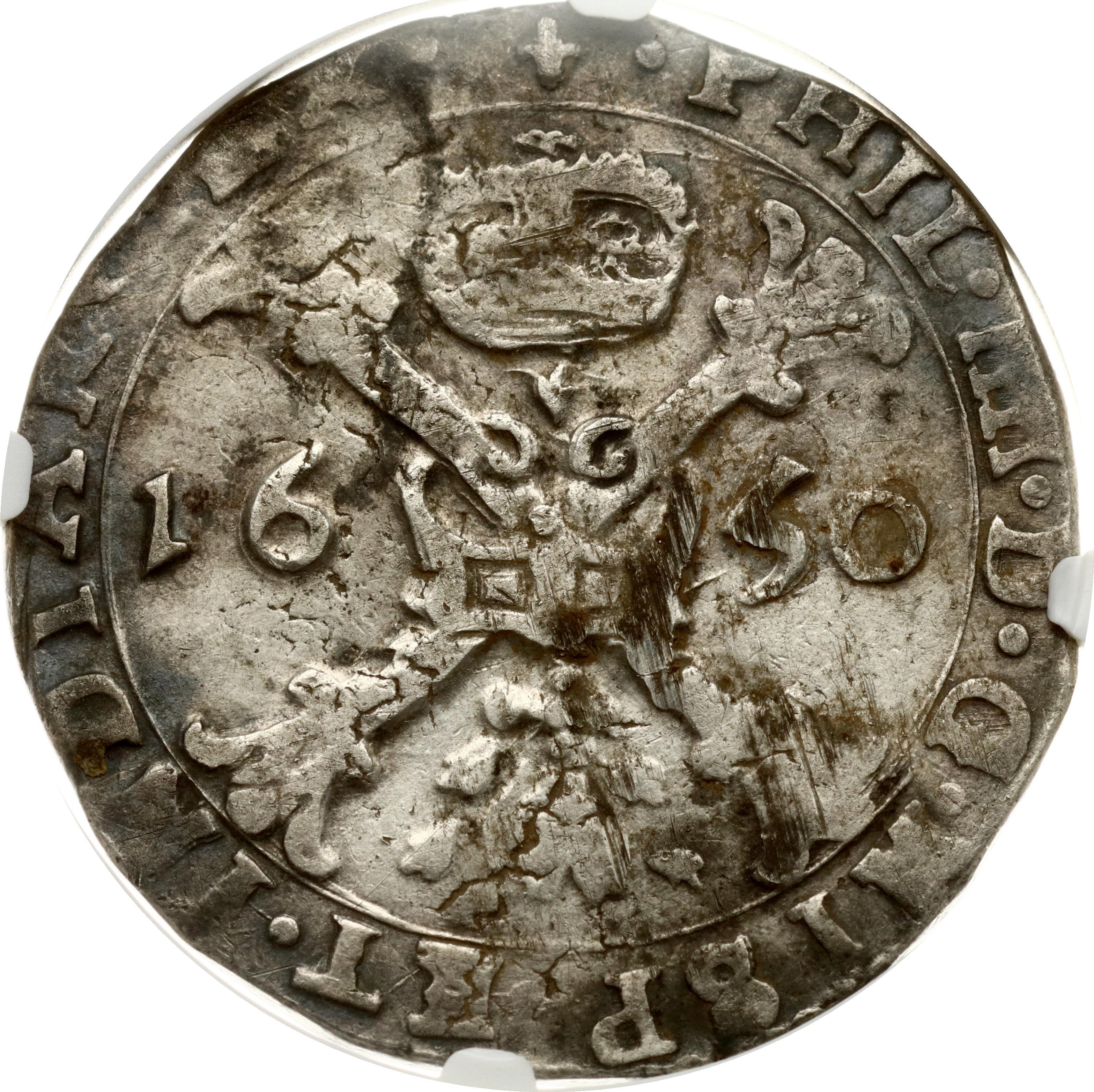 Hiszpańska Niderlandzka Flandria Patagon 1650 NGC XF SZCZEGÓŁY - Aukcja ...