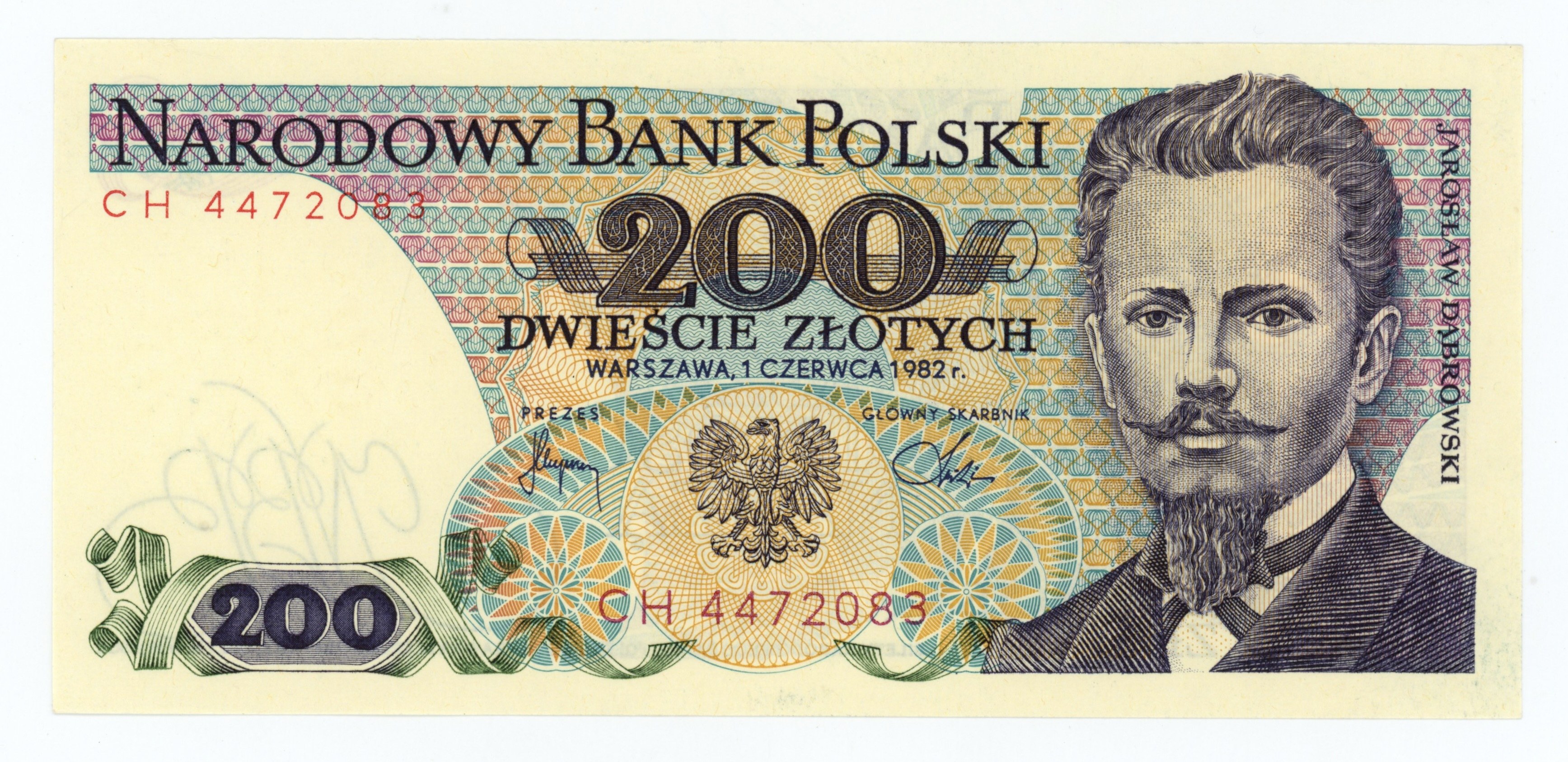 200 złotych 1982, seria CH, bardzo rzadka seria w stanie UNC - Aukcja internetowa / Licytacja ...