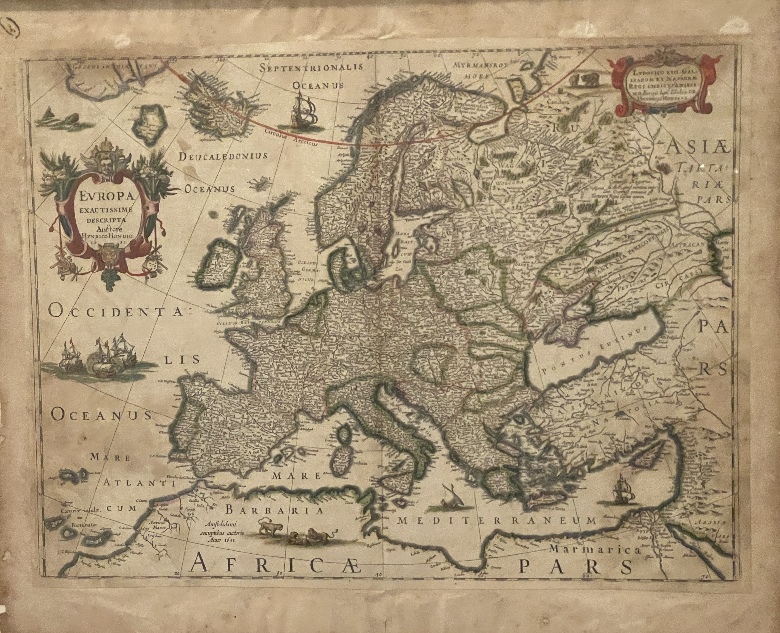 Henricus Hondius, Mapa Europy z 1631 r. - Aukcja internetowa ...