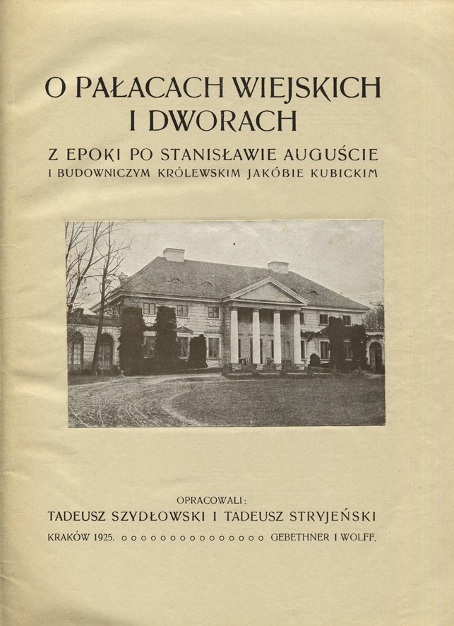 (1) On country palaces and manors of the era after Stanislaw Augustus ...