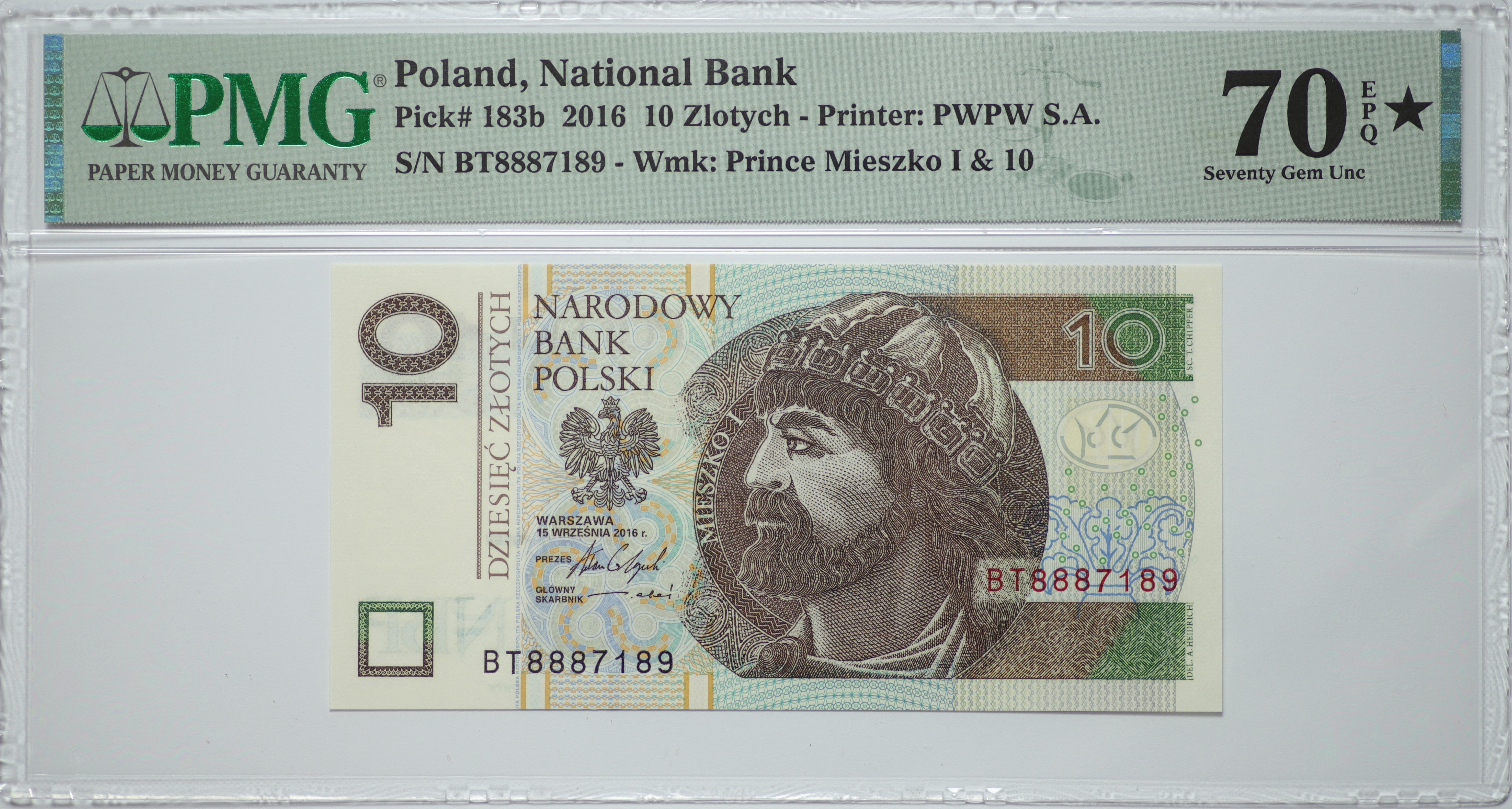 10 złotych 2016, seria BT - PMG 70 EPQ ★ - Aukcja internetowa ...