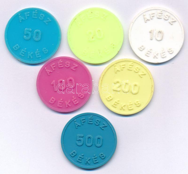 1980 k. "Szövetkezésben az erő - Békés / ÁFÉSZ" "10", "20", "50", "100 ...