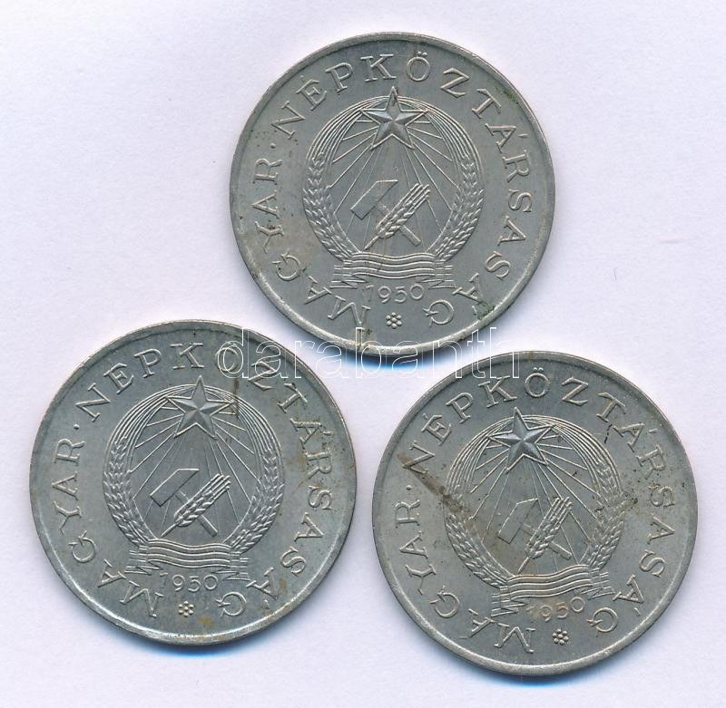 1950. 2Ft Cu-Ni (3x) T:AU,XF patina Adamo F7.1 - Aukcja internetowa ...