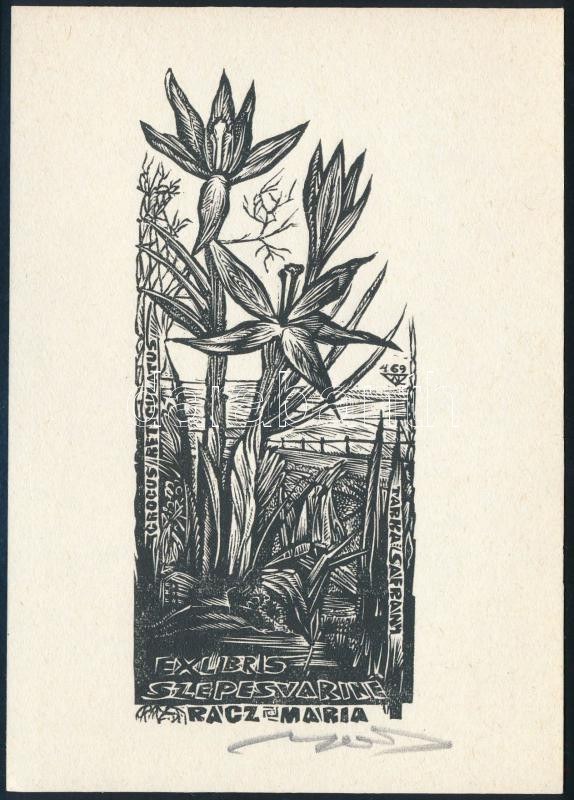 Nagy László Lázár (1935-2019): Ex libris Szepesváriné Rácz Mária (tarka ...