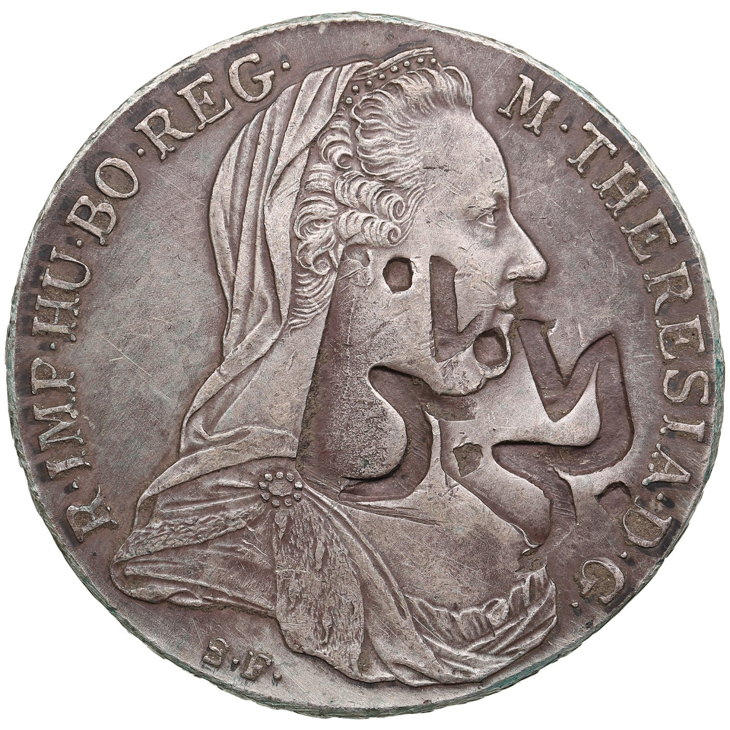 Arabia Saudyjska, Nejd 1 rial, kontrmarża na Maria Theresia Thaler 1780 ...