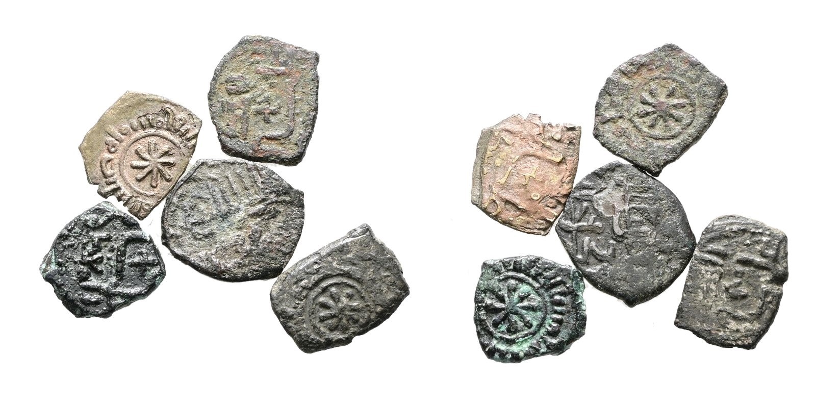 MESSINA. REGNO DI SICILIA. Normanni. Lotto di 5 kharruba. Date ...