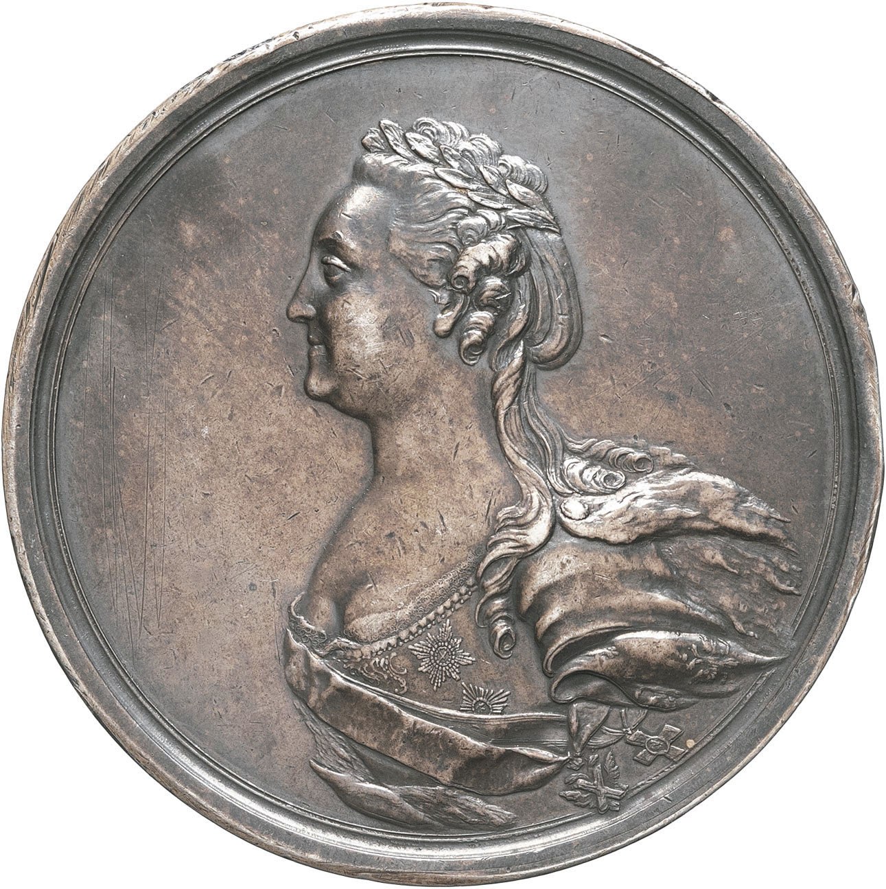 Katarzyna II (1762-1796). Medal, inauguracja pomnika Piotra Wielkiego ...