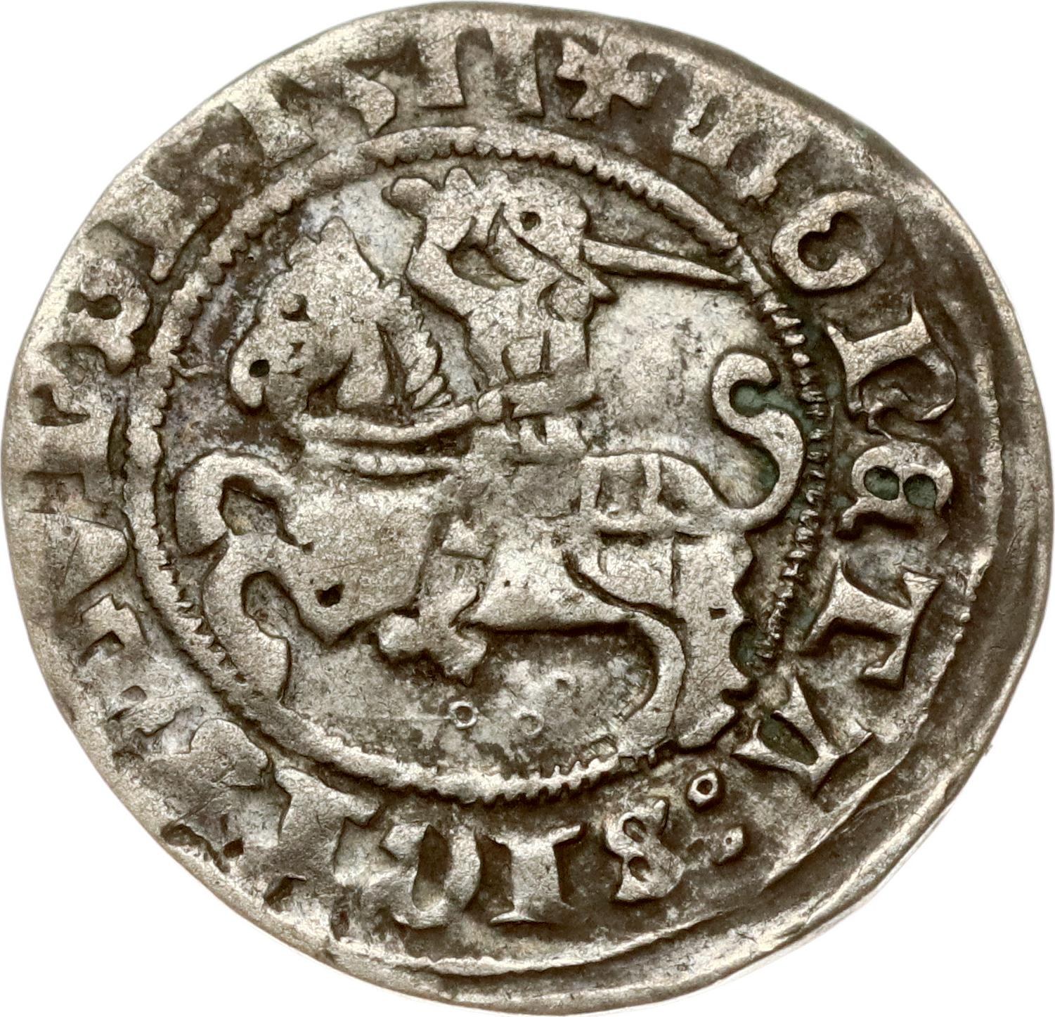 Litwa Polgrosz 1511 Wilno trzy pierścienie poniżej rycerza - Aukcja ...