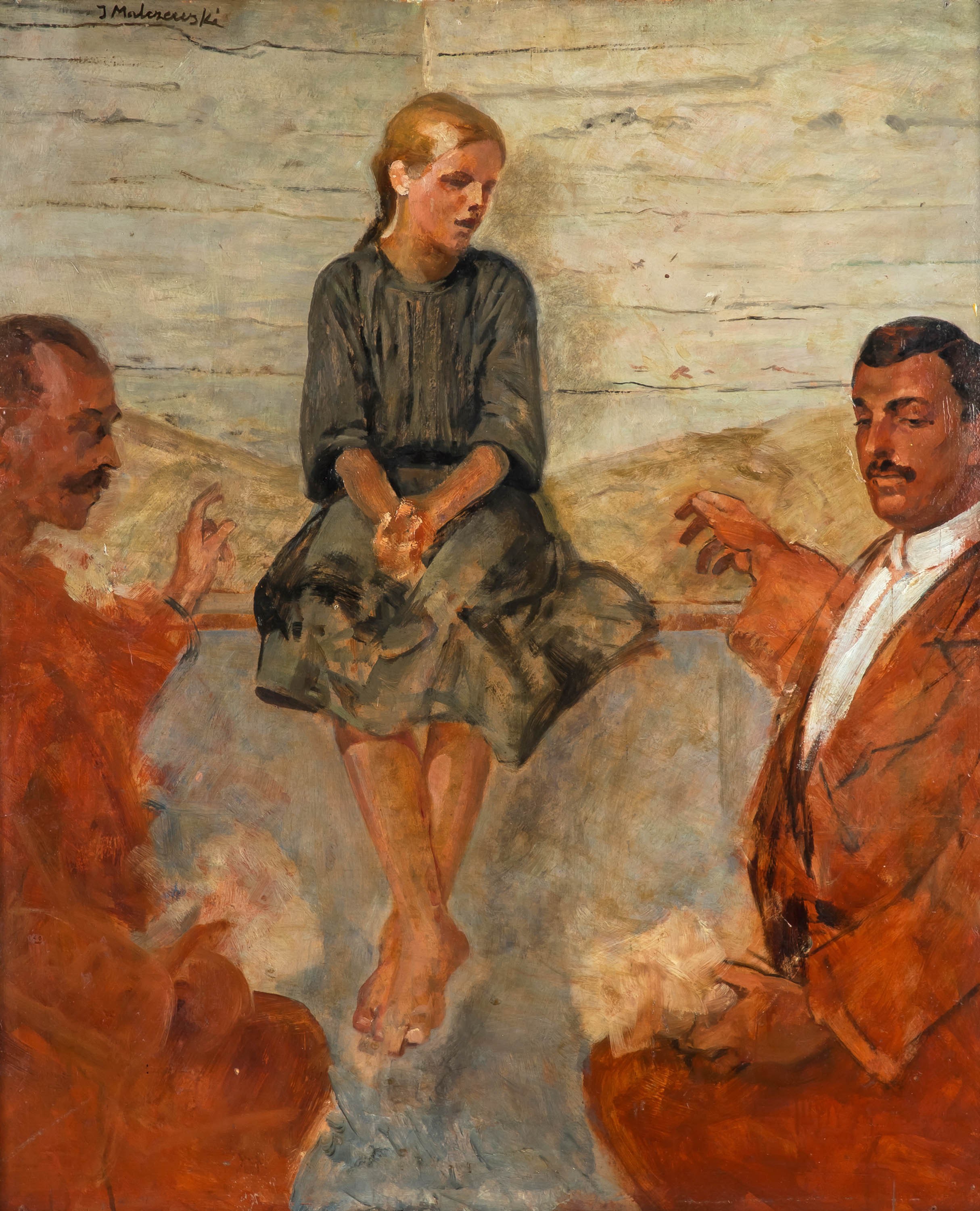 Jacek Malczewski (1854 Radom - 1929 Kraków), Hołd przed muzą, ok. 1920 ...